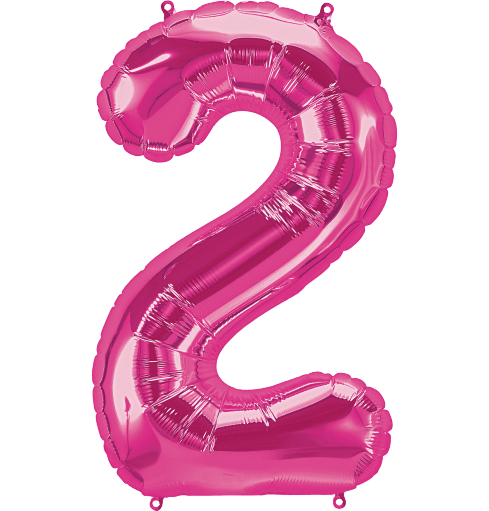 Magenta Number 2 (Two) 34" Balloon – instaballoons Wholesale