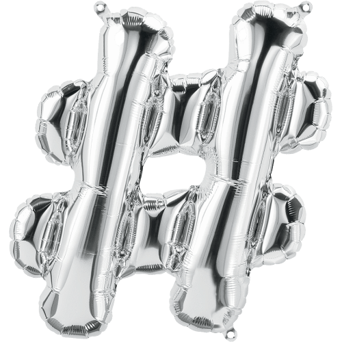 Silver Hashtag 16" Balloon – instaballoons Wholesale