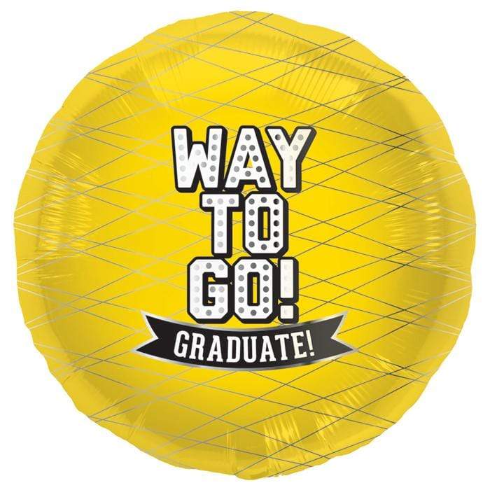 Way To Go Graduate! Yellow 18″ Balloon – instaballoons Wholesale