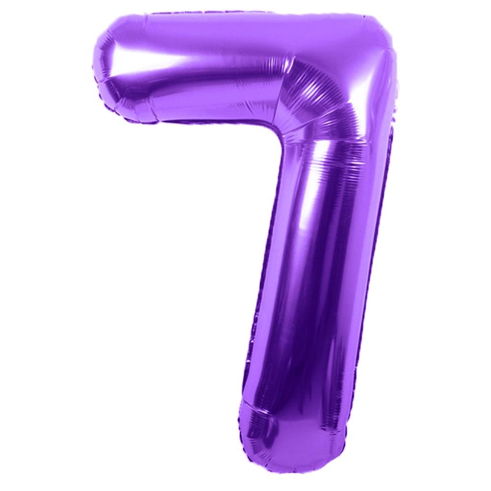 Purple Number 7 Metallic 34″ Balloon – instaballoons Wholesale