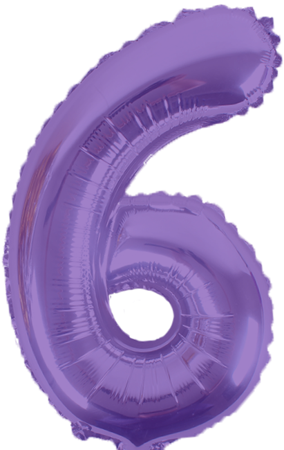 Purple Number 6 16″ Balloon – instaballoons Wholesale