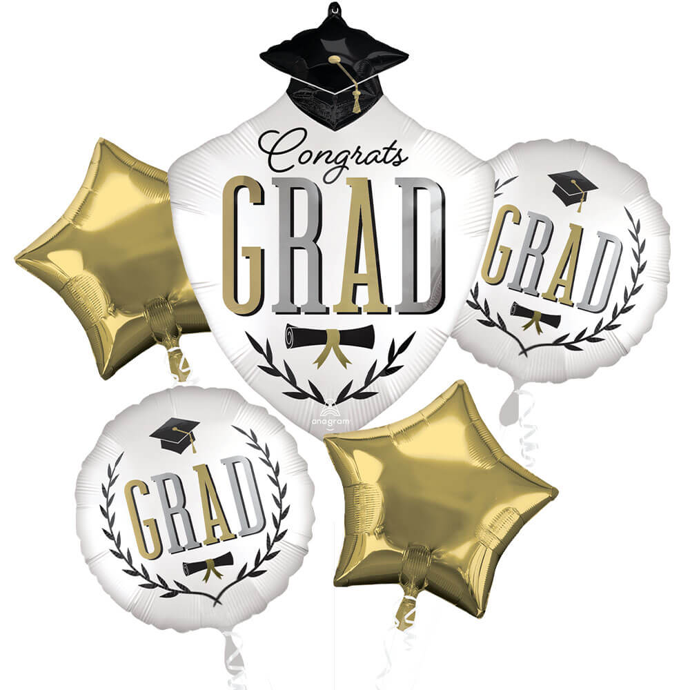 Satin Infused Congrats Grad Balloon Bouquet – instaballoons Wholesale