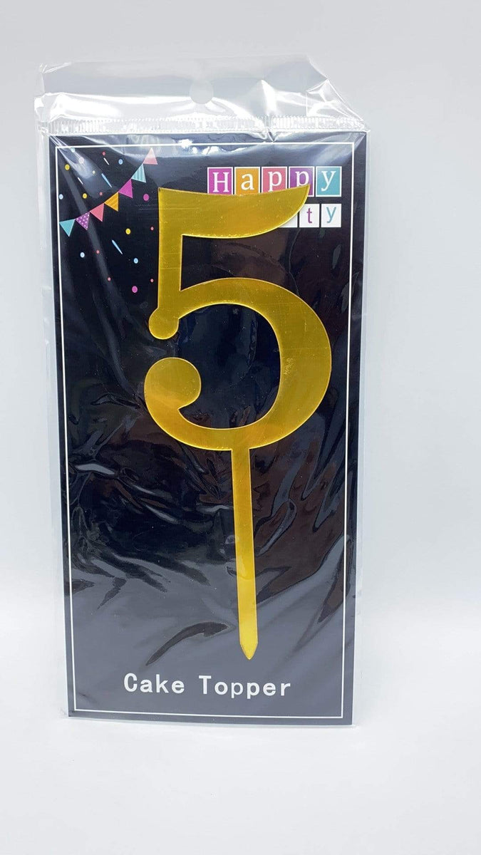 Cake Topper Gold #5 – instaballoons Wholesale