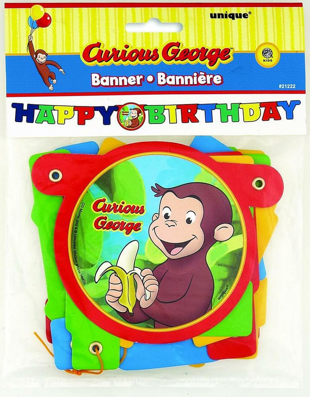 Curious George Happy Birthday Banner