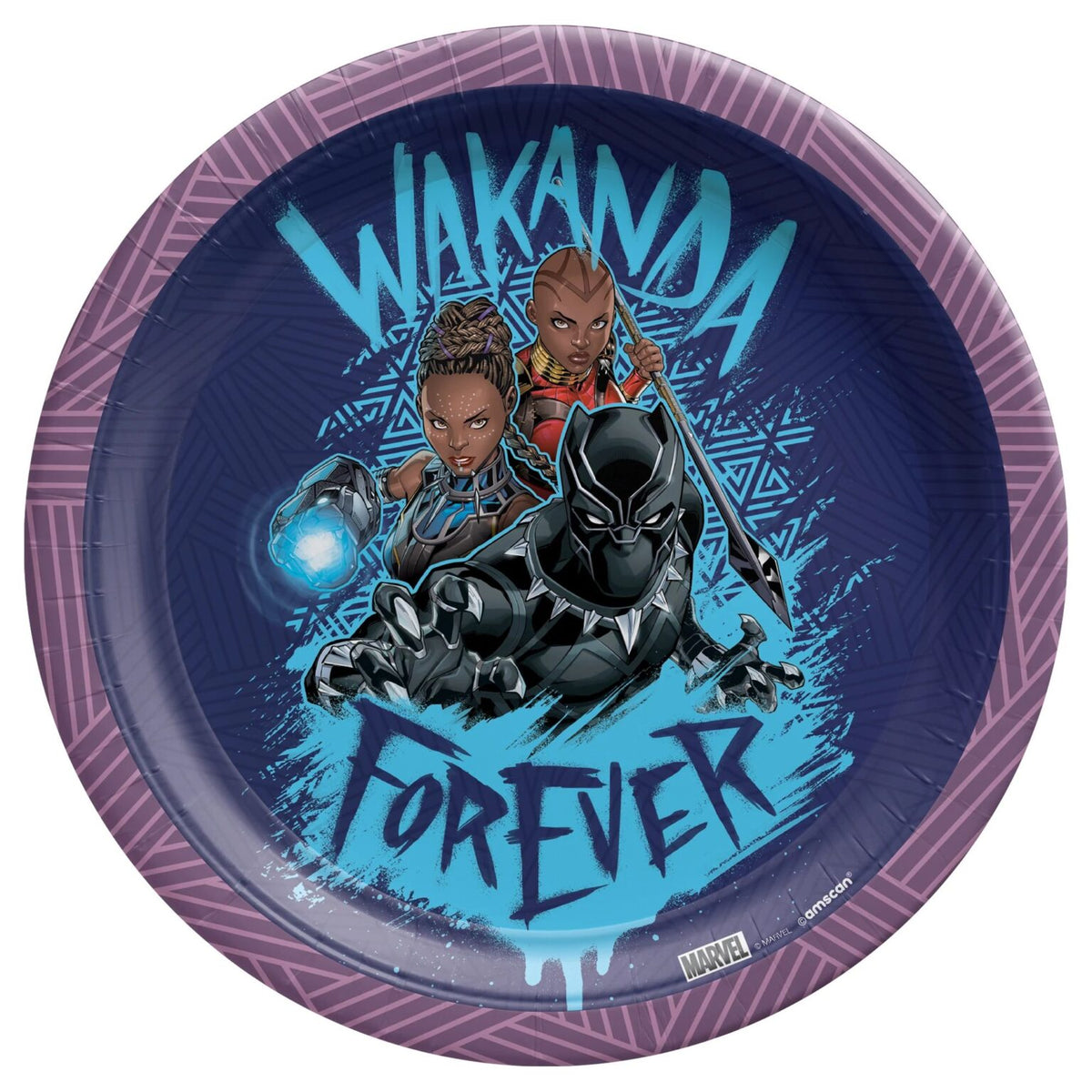 Wakanda Forever Black Panther Plates 7″ (8 count) – instaballoons Wholesale